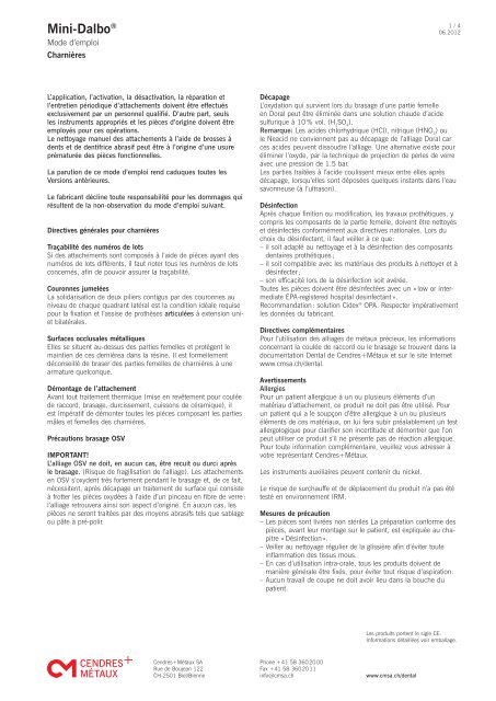 Mini-Dalbo® - Cendres Métaux