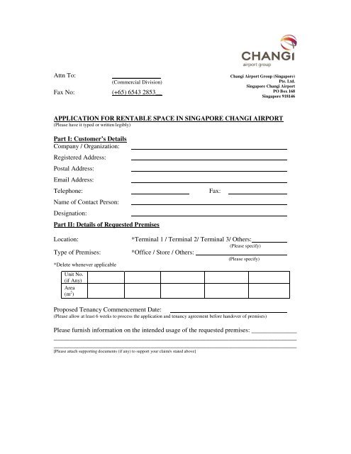 Application Form - Changi Airport Group