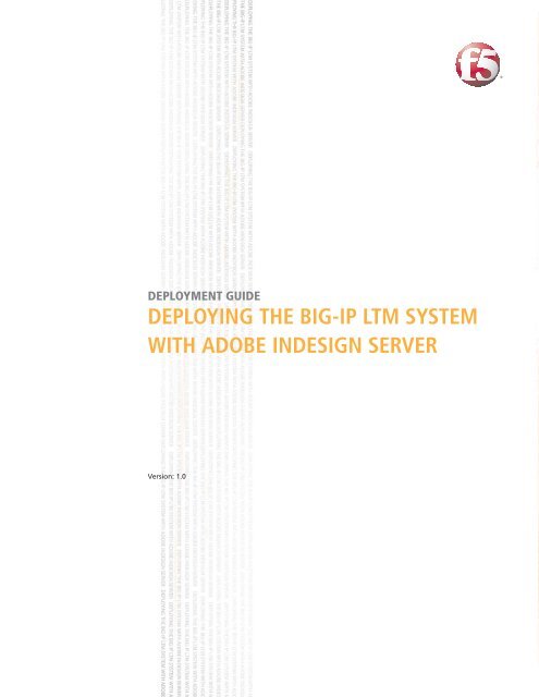 Deploying the BIG-IP LTM System with Adobe ... - F5 Networks