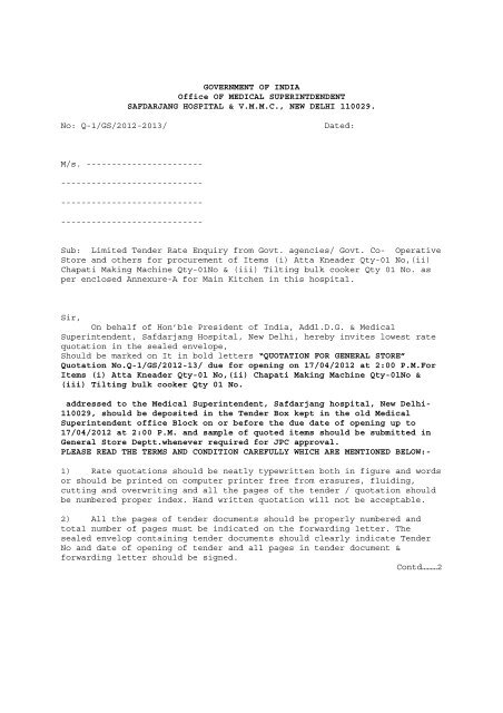 Official Letter Format India
