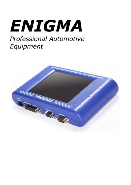 Professional Automotive Equipment - Enigmatool USA