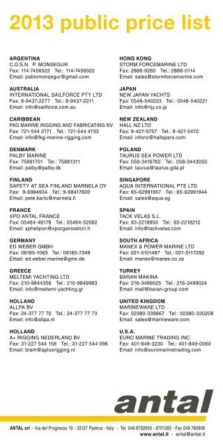 2013 public price list - Antal