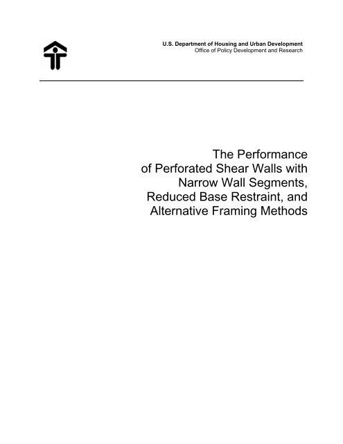 The Performance of Perforated Shear Walls with Narrow Wall ...