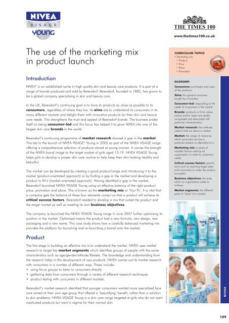 The use of the marketing mix in product launch - BTEC Business