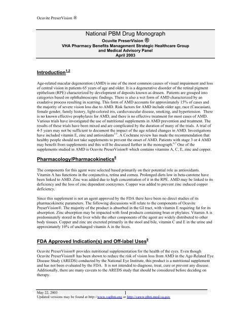 National PBM Drug Monograph - Pharmacy Benefits Management ...