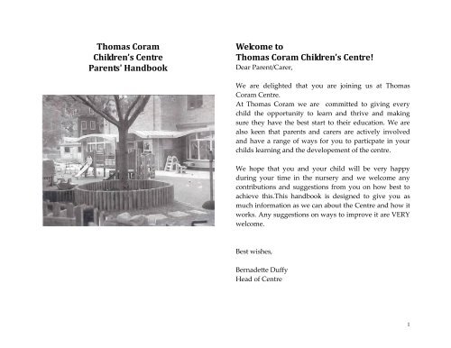Parents' Handbook - Thomas Coram Centre