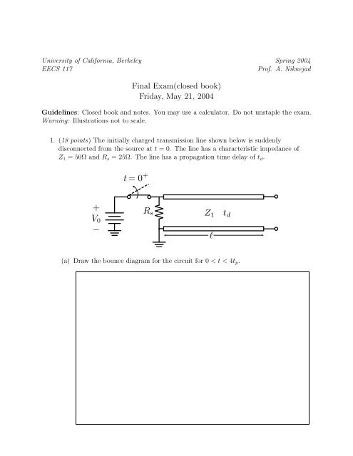 Sample Final Exam - RFIC - University of California, Berkeley