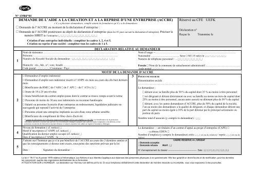 Formulaire Accre Tout Savoir Sur L'ACRE En Micro Entrepreneur En 2025