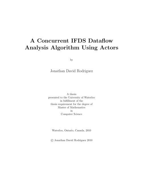 A Concurrent IFDS Dataflow Analysis Algorithm Using Actors