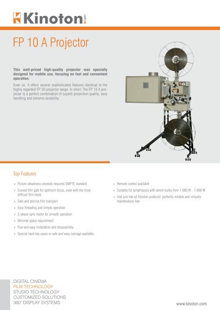 FP 10 A Projector - Kinoton