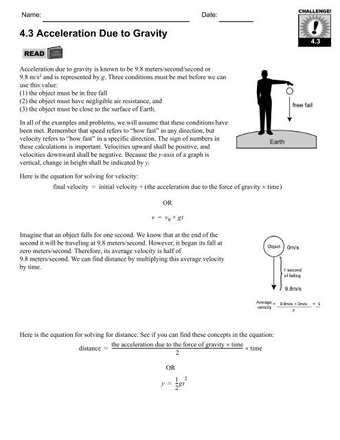 PES Skill Sheets.book - CPO Science