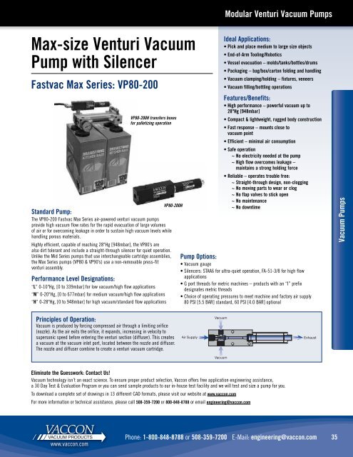 VP80-200 - Vaccon Vacuum Products