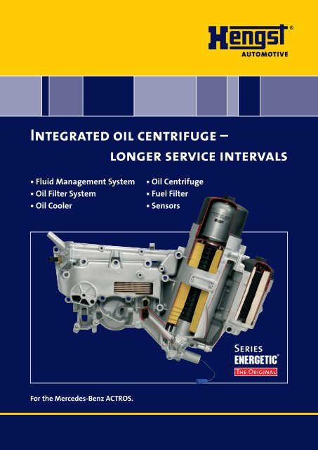 Integrated oil centrifuge - Hengst GmbH & Co. KG