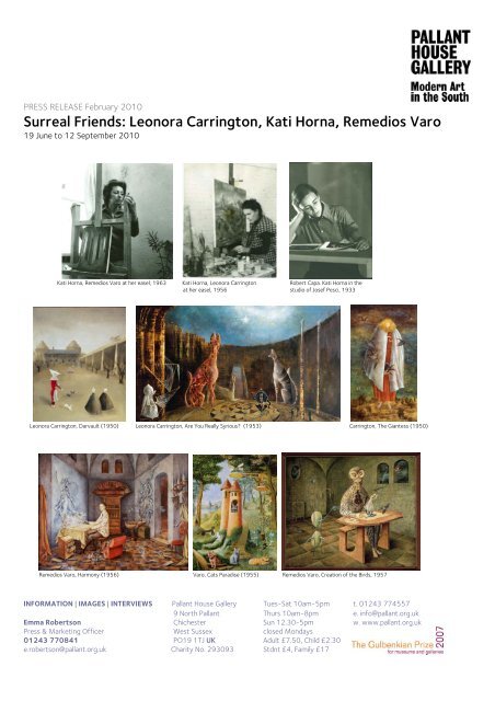 Surreal Friends: Leonora Carrington, Kati Horna, Remedios Varo