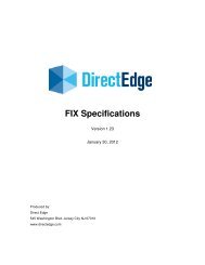 FIX Specifications - Direct Edge