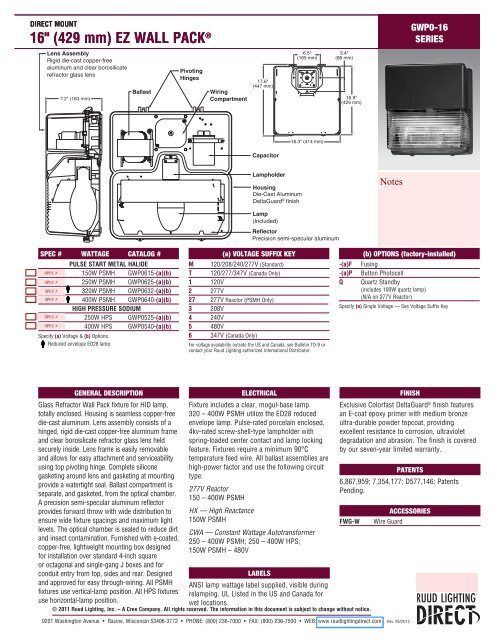 Ruud Lighting Wall Packs | Shelly Lighting