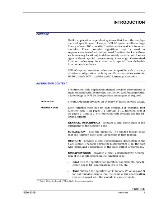 Function Code Application Manual (Introduction) - ABB SolutionsBank