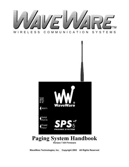 SPS- 5 v7 Manual - Waveware Technologies