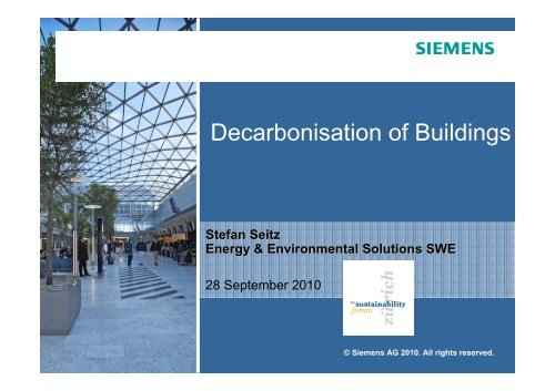 Decarbonisation of Buildings