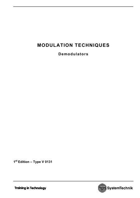 MODULATION TECHNIQUES