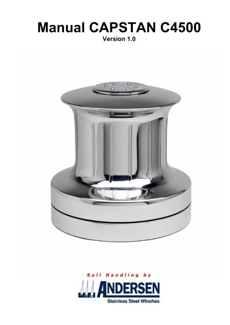 Manual CAPSTAN C4500 - ANDERSEN Winches