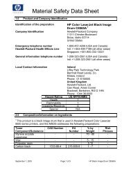 Laserjet Printer Cartridge Material Safety Data Sheet