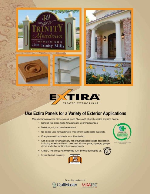 Use Extira Panels for a Variety of Exterior Applications