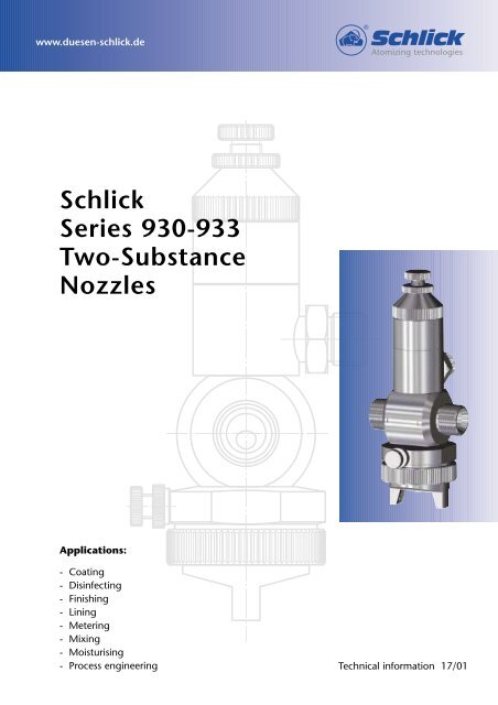 Schlick Series 930-933 Two-Substance Nozzles - DÃ¼sen-Schlick ...