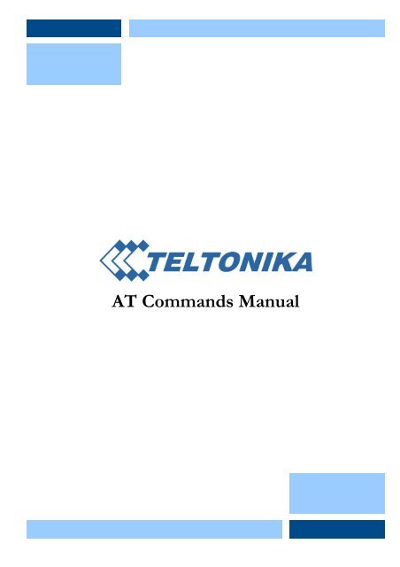 AT Commands Manual - Teltonika