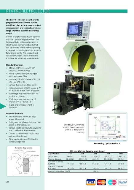 R14 PROFILE PROJECTOR - Baty International