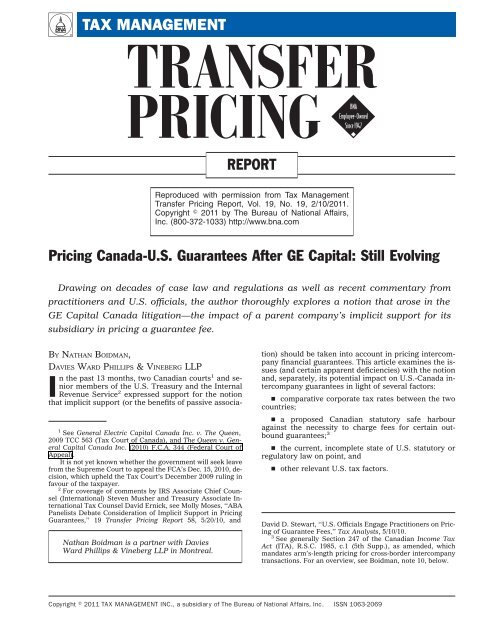 Transfer Pricing - World Law Group