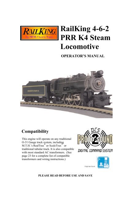 RailKing 4-6-2 PRR K4 Steam Locomotive - MTH Trains