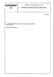 euromap 18 - EUROMAP - European Plastics and Rubber Machinery