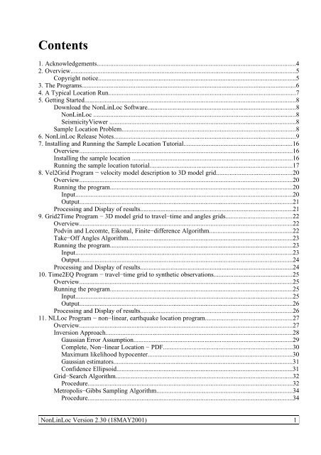 Download this NonLinLoc 2.30 software guide in ... - Anthony Lomax