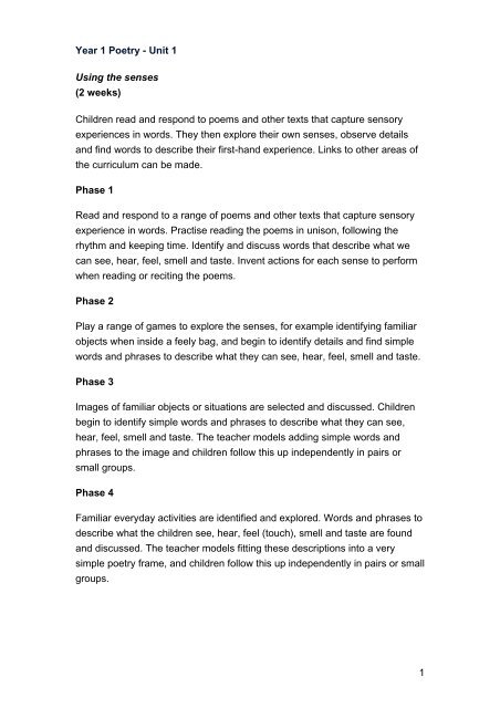 Year 1 Poetry - Unit 1 (Adobe Acrobat File)