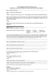 Formulier Startgesprek (ingevuld voorbeeld competenties/(kern)taken)