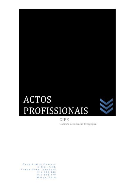 ACTOS PROFISSIONAIS - Escola Profissional Gustave Eiffel