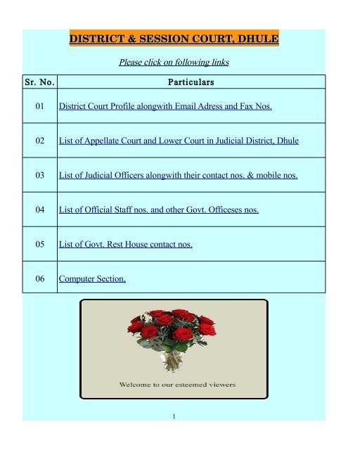 DISTRICT & SESSION COURT, DHULE - District Courts, Maharashtra