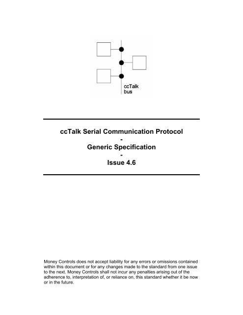 ccTalk Serial Communication Protocol - Generic ... - Elektronika