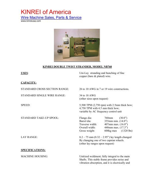 kinrei double twist stranders, model nb760 - Kinrei of America