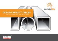 DuraGal design capacity tables for structural steel angles, channels ...