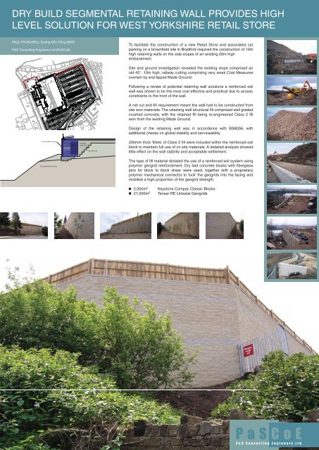 Dry build segmental retaining wall provides high level solution for ...