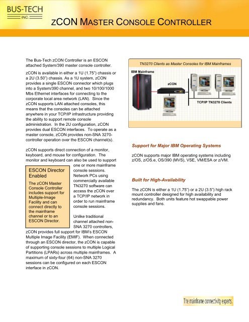 ZCON MASTER CONSOLE CONTROLLER - Bus-Tech