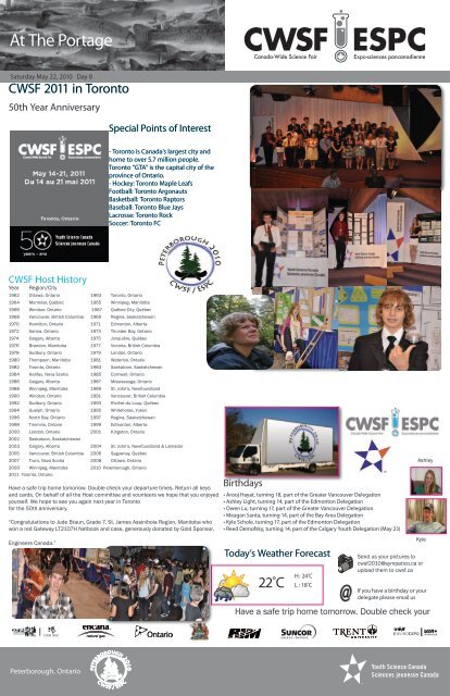 CWSF ESPC - Canada Wide Science Fair