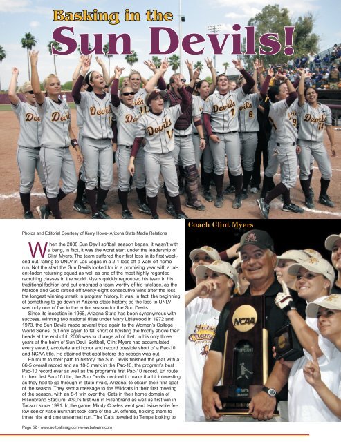 Coach Clint Myers - Softball Magazine