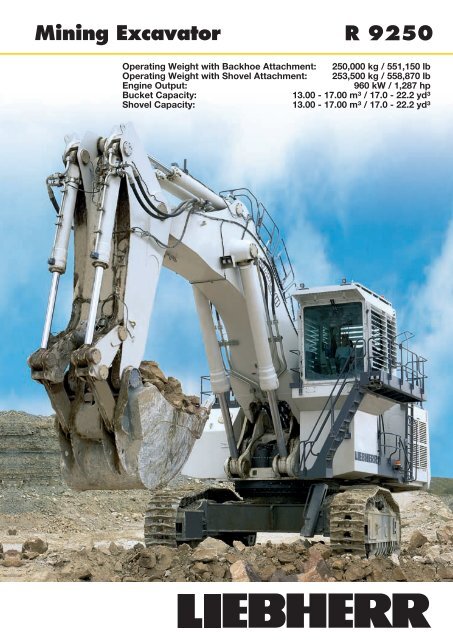 R 9250 Mining Excavator