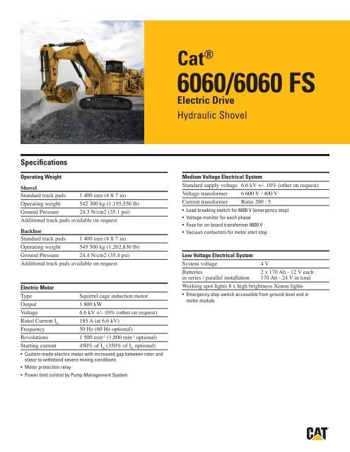 6060/6060 FS Electric Drive - Caterpillar Inc.