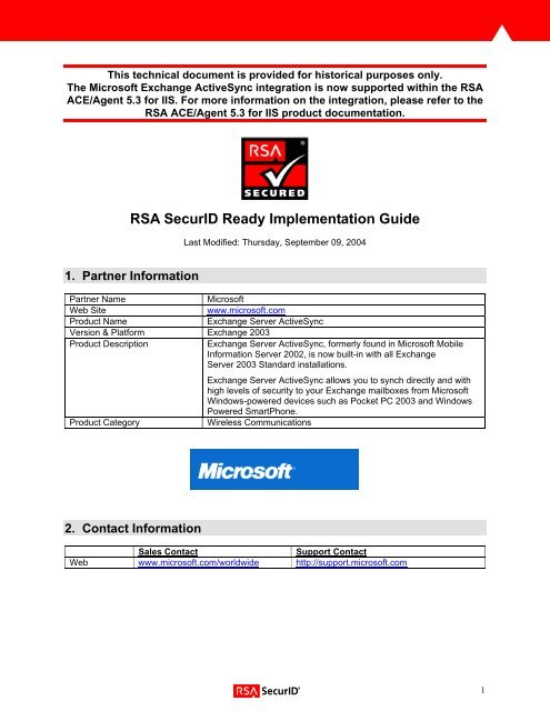 RSA SecurID Authentication