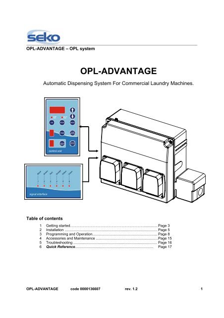 Seko OPL Advantage System In.. - UK