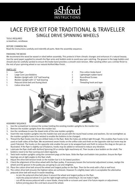 Spinning Wheel Flyer Parts